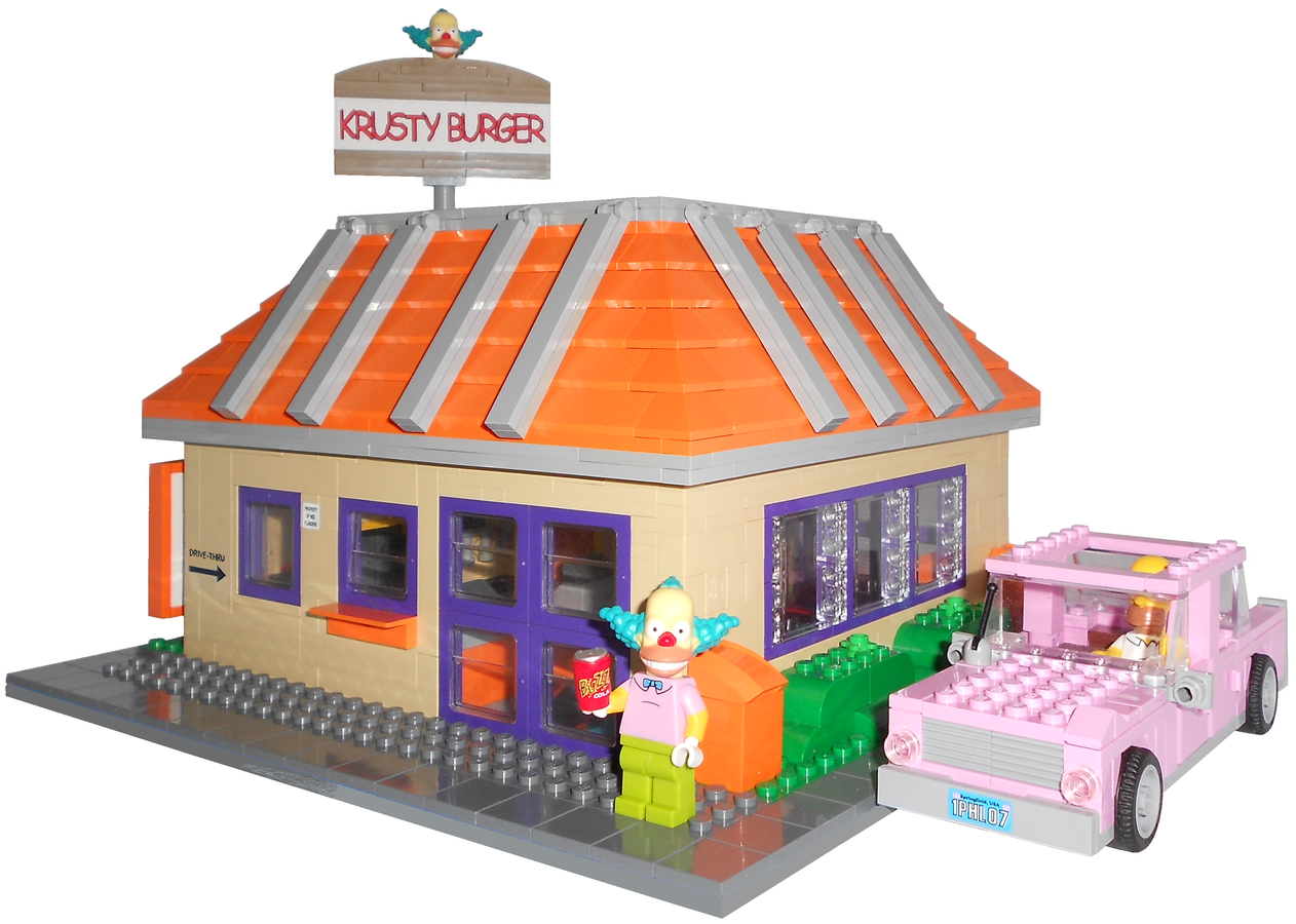 I made a Krusty Burger Lego set : r/lego