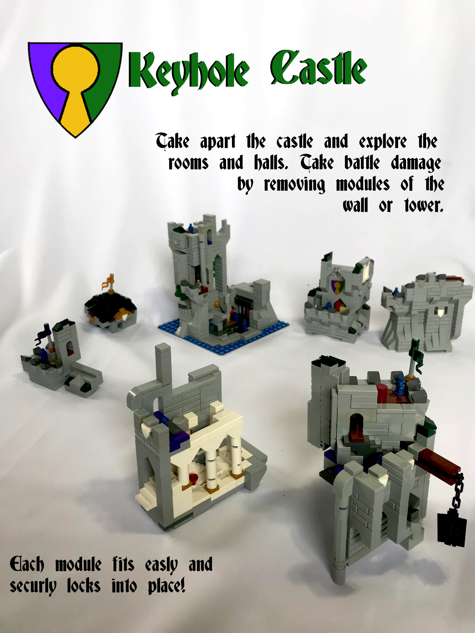 Keyhole Castle - Lego Ideas MOC. : r/lego