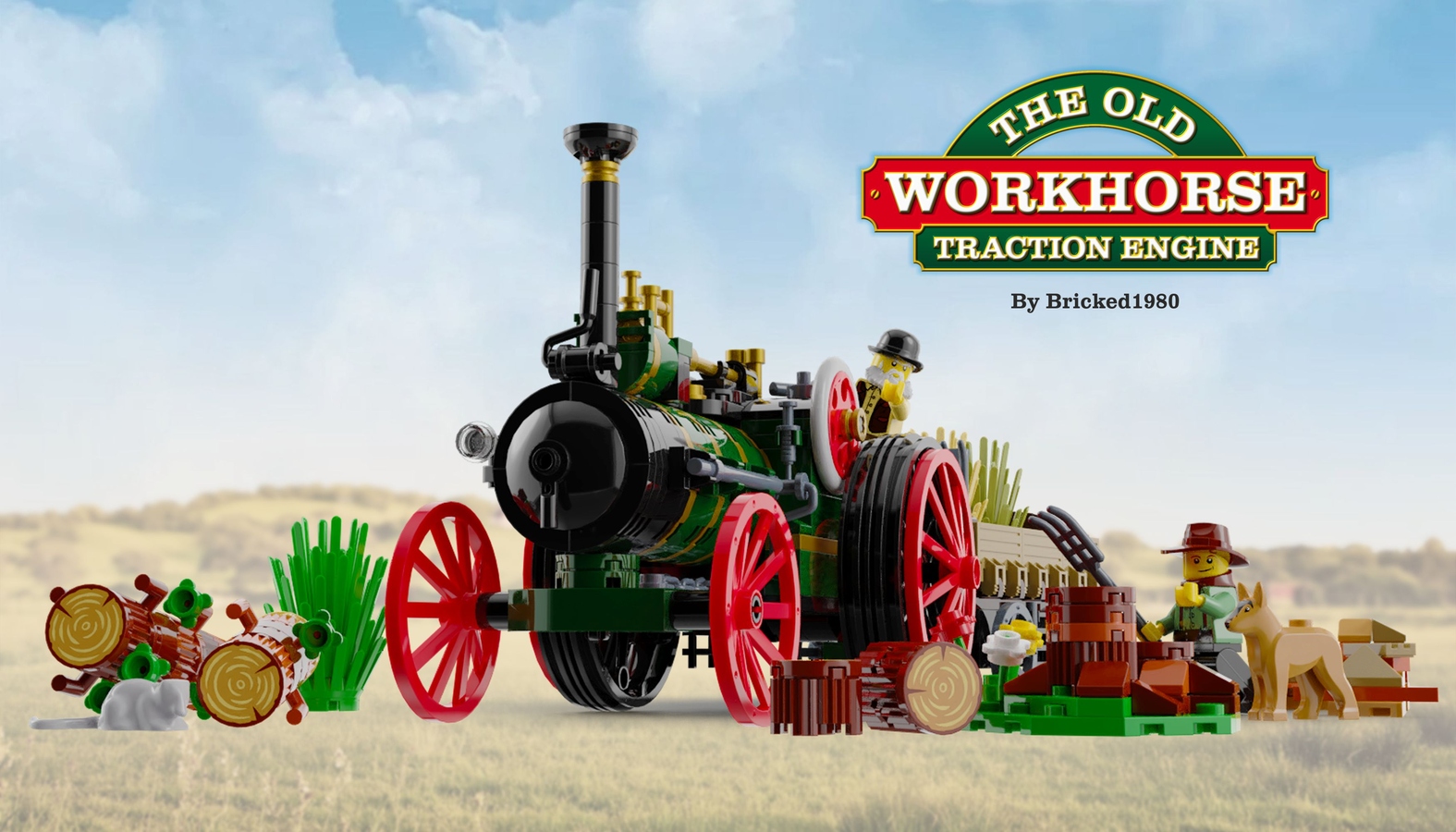 I've given my MOC Traction Engine a Christmas makeover : r/lego