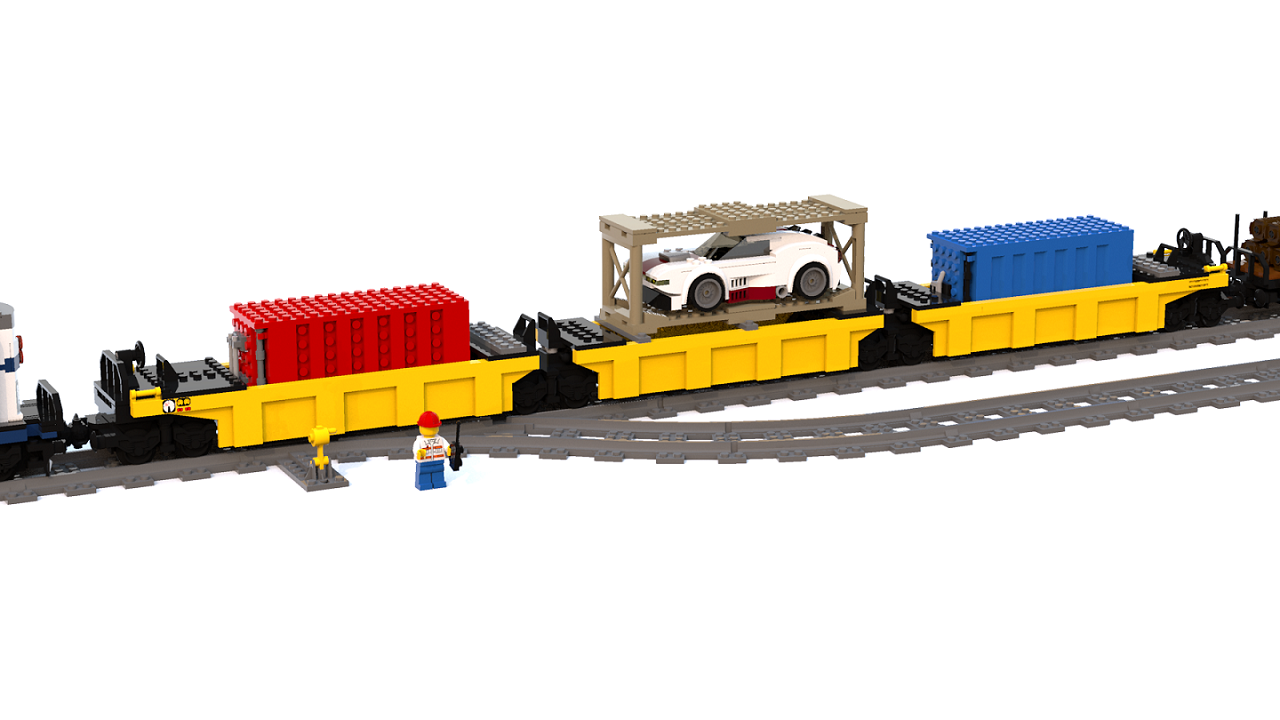 LEGO IDEAS - Product Ideas - Cargo Train With Container Lifter
