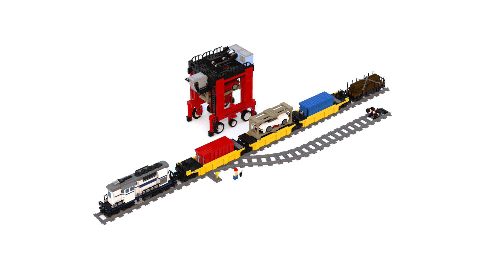 LEGO IDEAS - Product Ideas - Cargo Train With Container Lifter