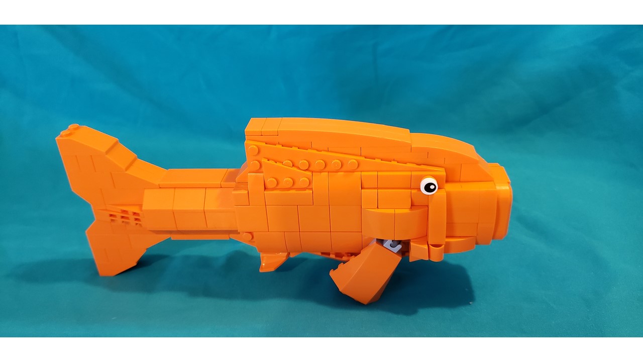 A neat Lego Ideas Project for a big version of the Orange Fish piece ...