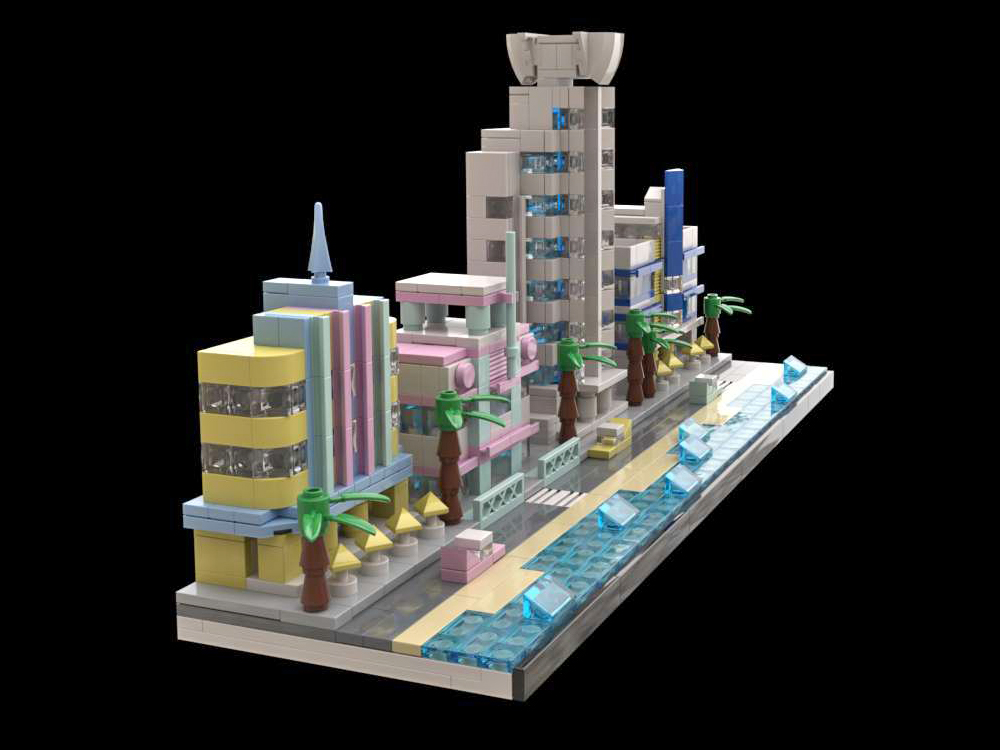 Miami Beach Art Deco Sklyine : r/lego