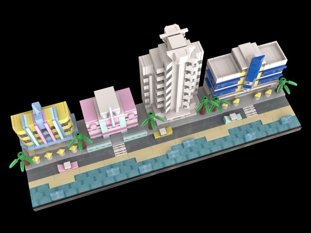 Miami Beach Art Deco Sklyine : r/lego