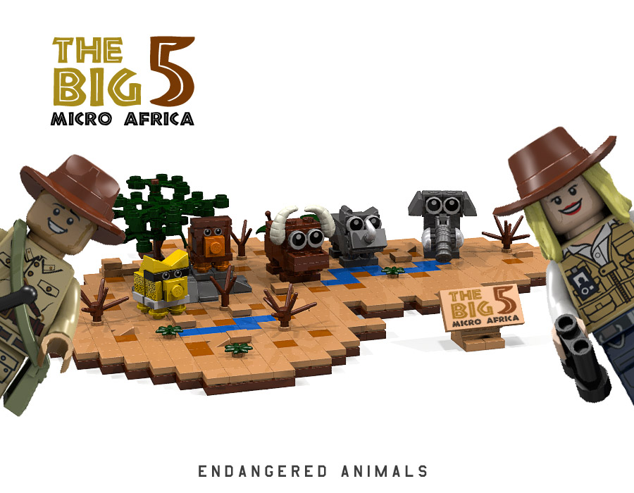 LEGO IDEAS - Product Ideas - The Big 5 - Micro Africa - Endangered Animals