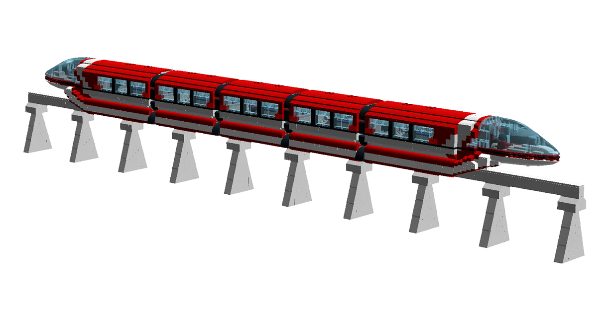 Another train I designed to run on the roller coaster tracks. : r/lego
