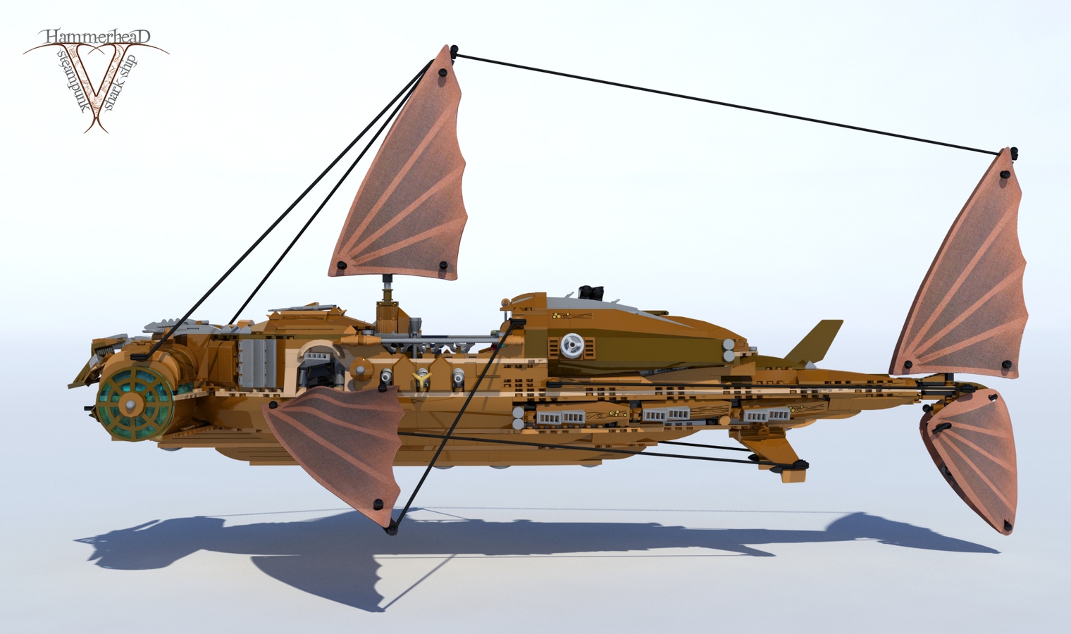 LEGO IDEAS - Product Ideas - "Hammerhead V" Steampunk Sharkship