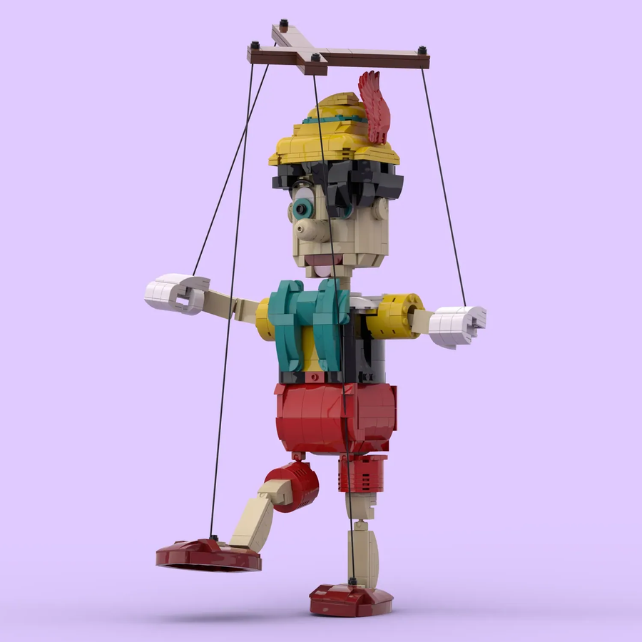 LEGO IDEAS - 100 years of fairytales! - Functional Pinocchio String Puppet