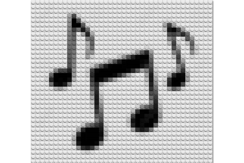 LEGO IDEAS - Music to our ears! - Lego Musical Note Mosaic
