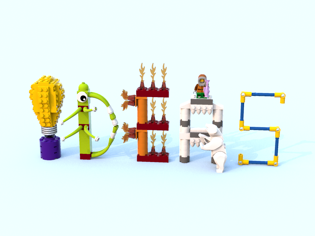 LEGO IDEAS - Build Your LEGO Ideas Logo - One Idea sparks many more ideas