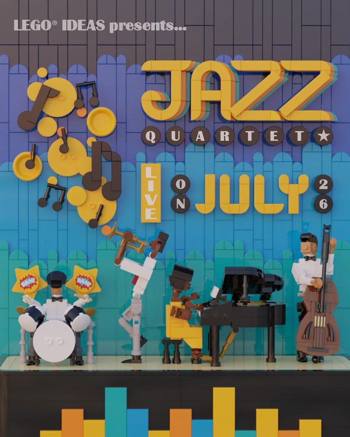 LEGO IDEAS - Live in concert: The Jazz Quartet - Vibrant Jazz Poster