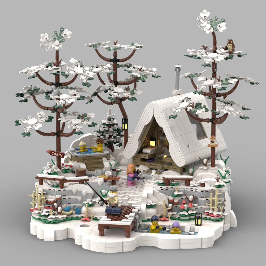 LEGO IDEAS - An escape, a reset, in the A-Frame Cabin - A Winter Escape