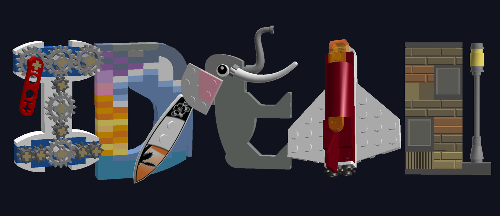 LEGO IDEAS - Build Your LEGO Ideas Logo - Multi-Theme Inspired Logo