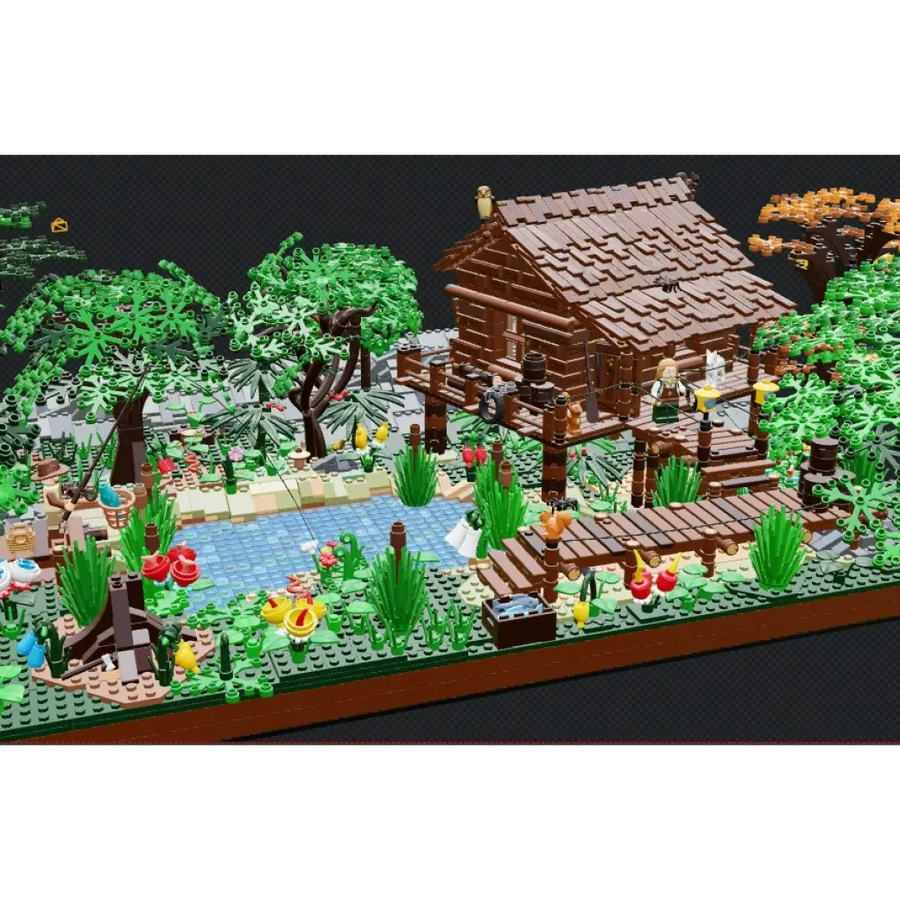 LEGO IDEAS - An escape, a reset, in the A-Frame Cabin - Forest Pond Getaway