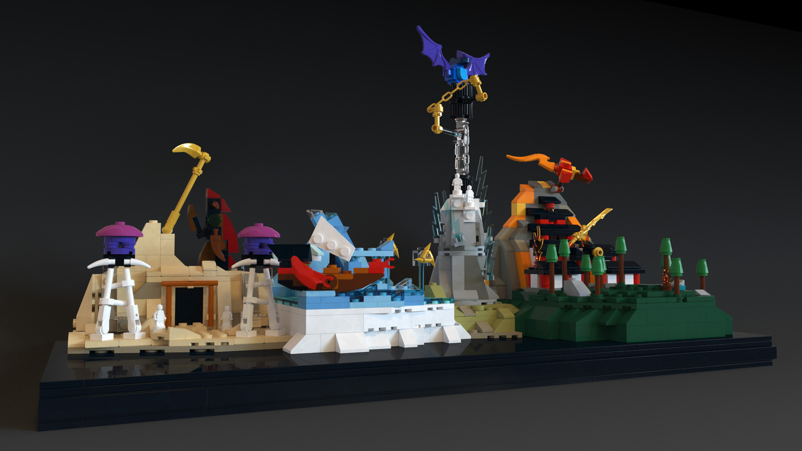 LEGO IDEAS - 10 Years of LEGO® NINJAGO®! - The Four Golden Weapons