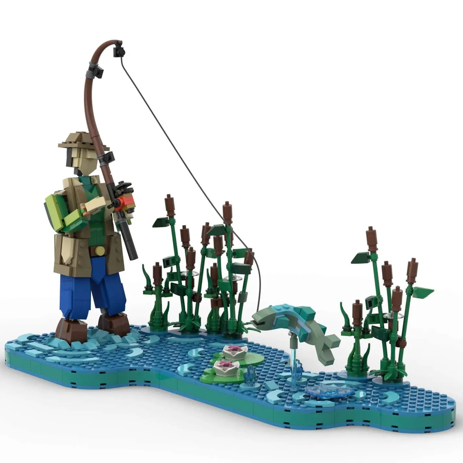 LEGO IDEAS - An escape, a reset, in the A-Frame Cabin - Fishing at the Lake