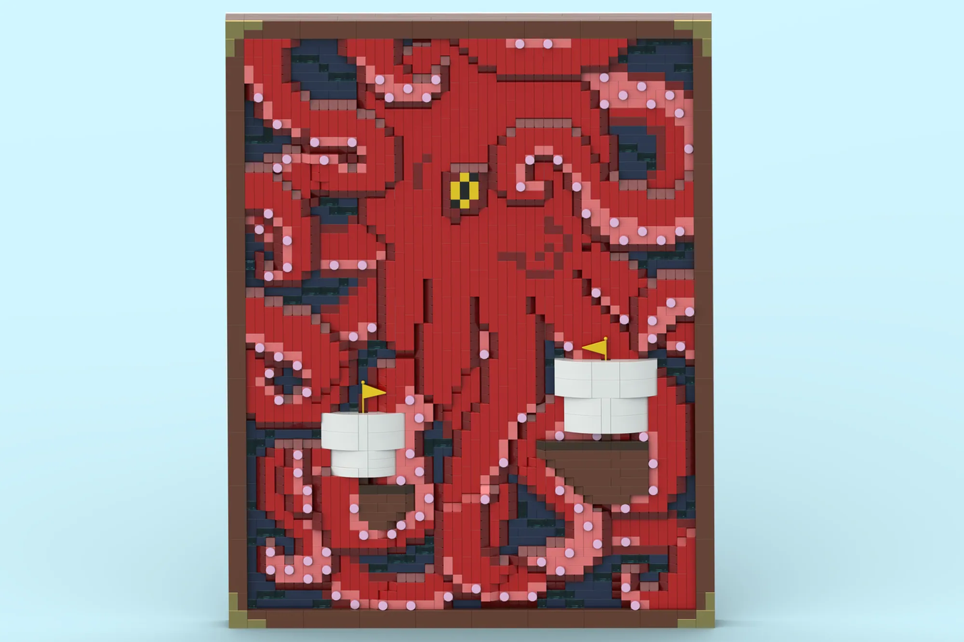 LEGO IDEAS - 3D Octopus With Ships Framed Art