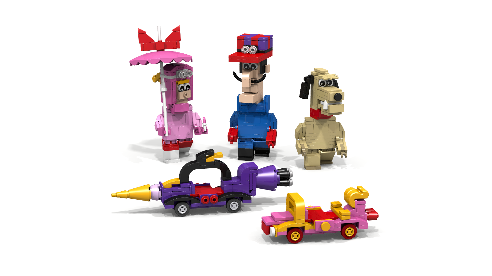 LEGO IDEAS - Wacky Races with Brickfigures