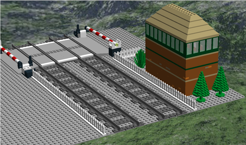 LEGO IDEAS - Train Level Crossing with Signal Box