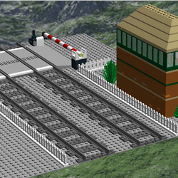 LEGO IDEAS - Train Level Crossing with Signal Box