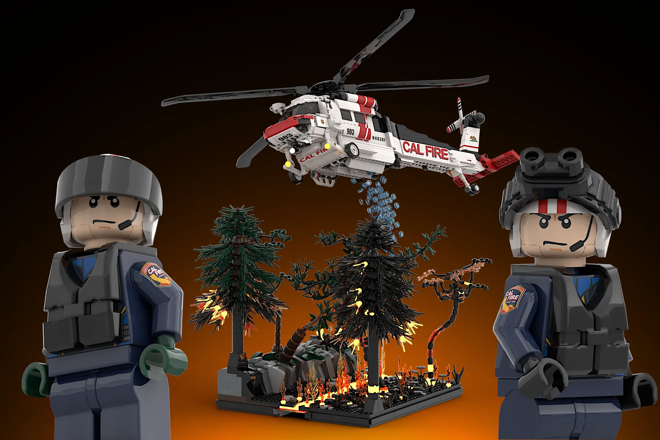 LEGO IDEAS - Sikorsky S-70i Firehawk Cal Fire Edition.
