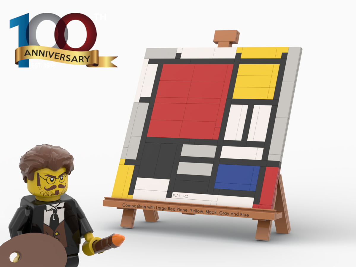 LEGO IDEAS - Composition With Red, Yellow, Black, Gray and Blue