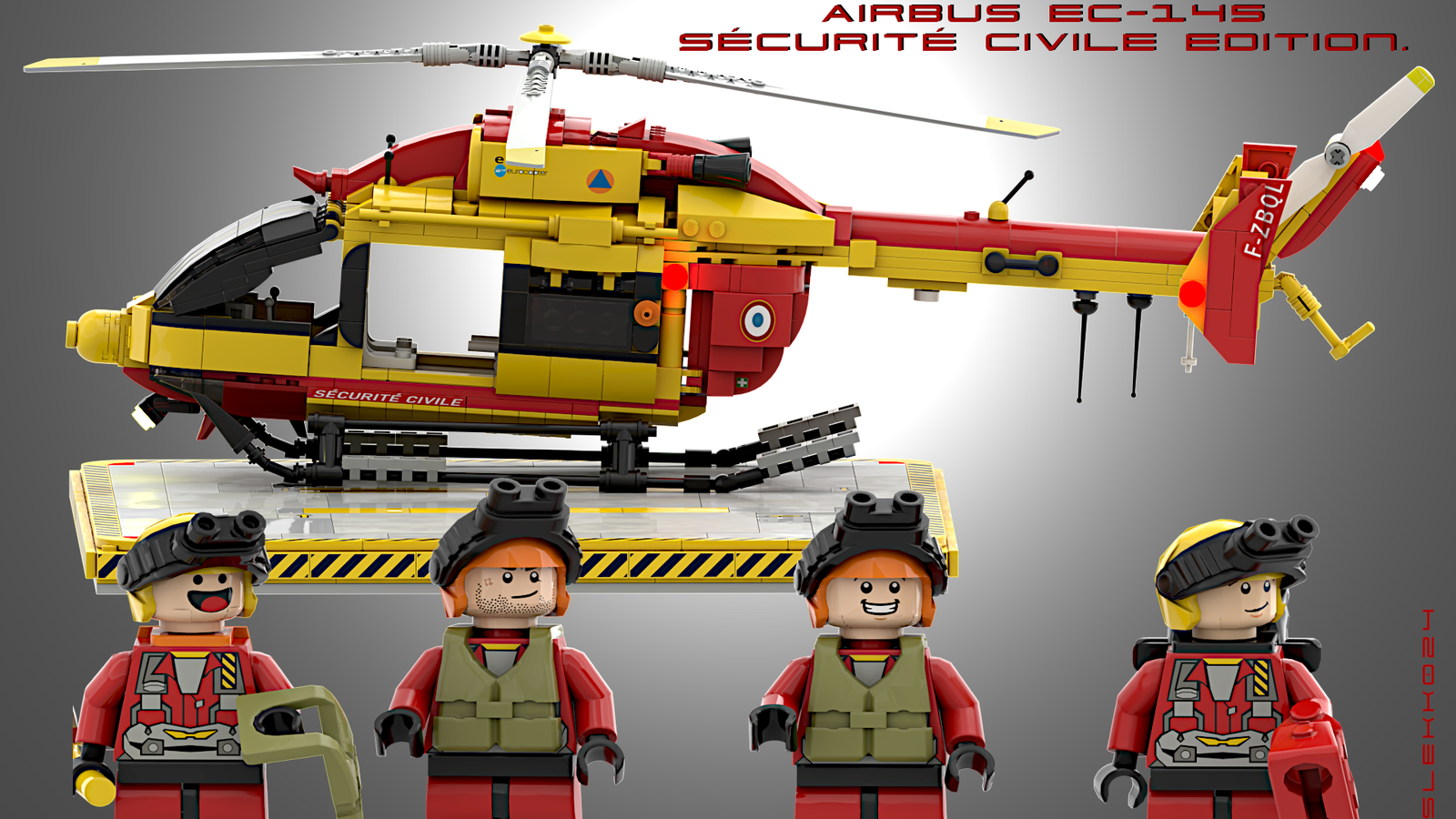 LEGO IDEAS - Eurocopter Dragon EC-145 Sécurité Civile Edition.