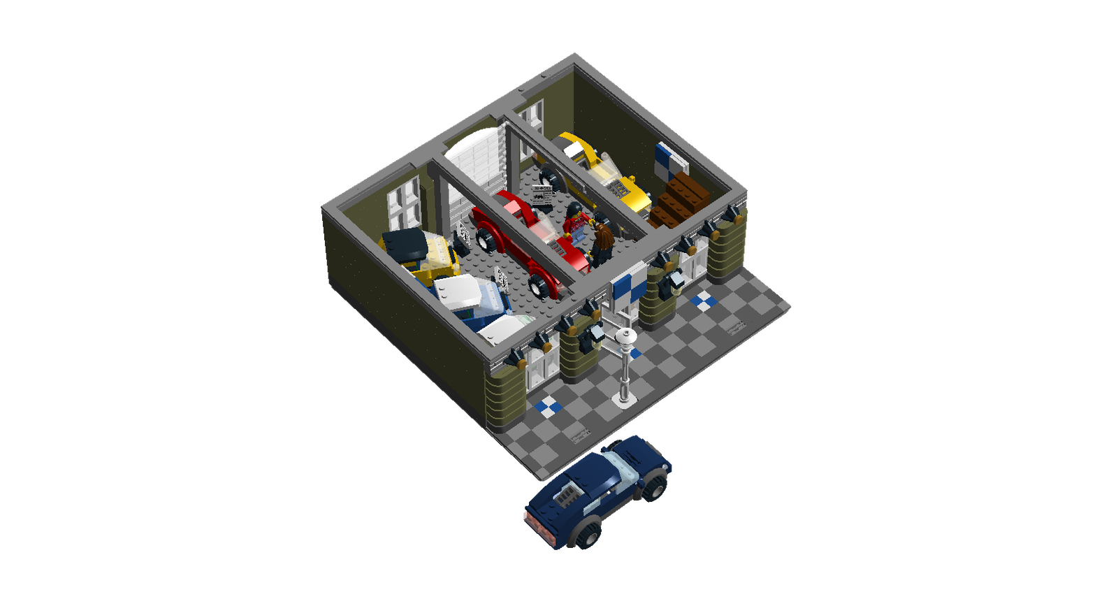 LEGO IDEAS - Car-shop modular building
