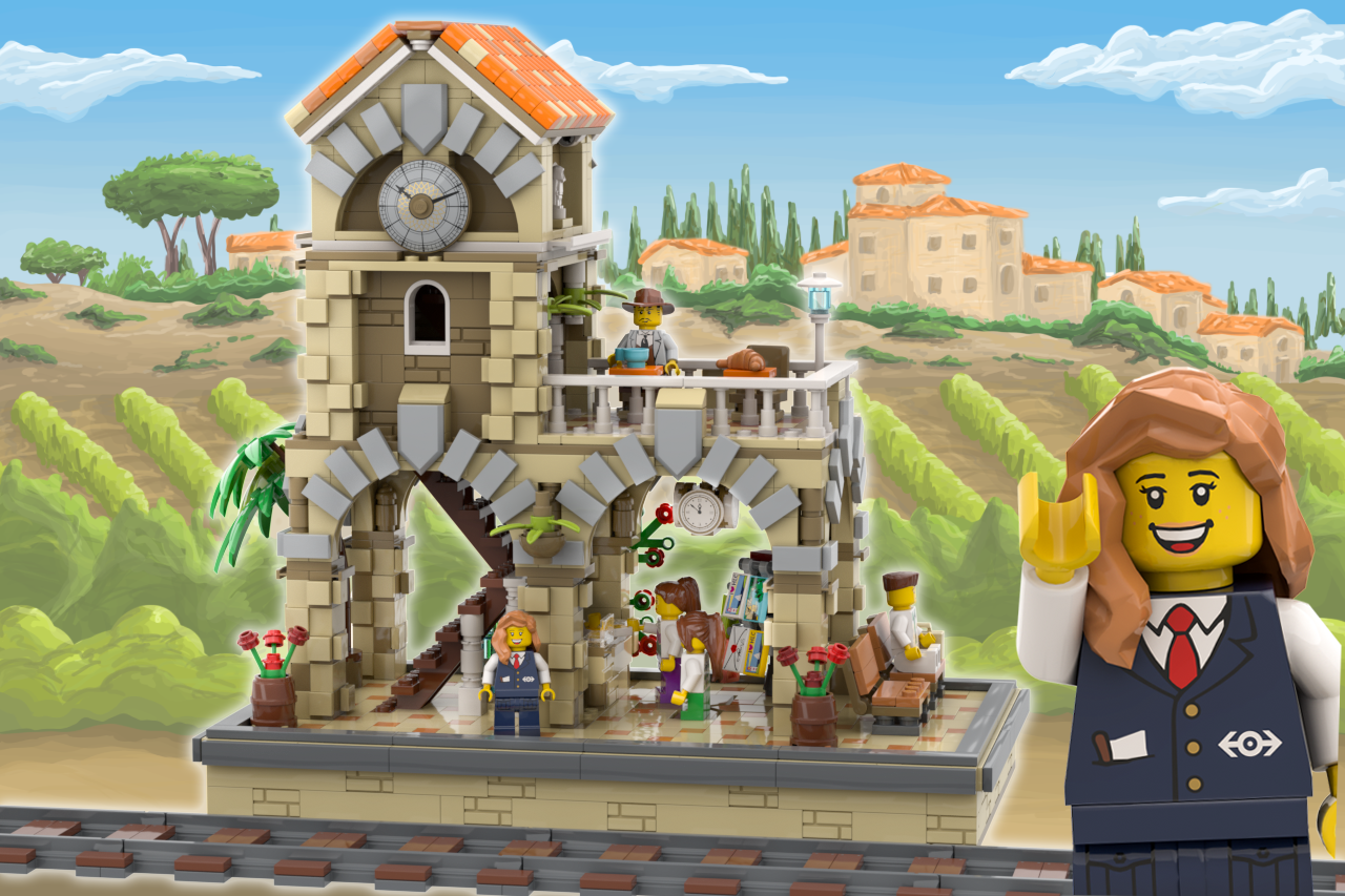 LEGO IDEAS - Mediterranean Train Station