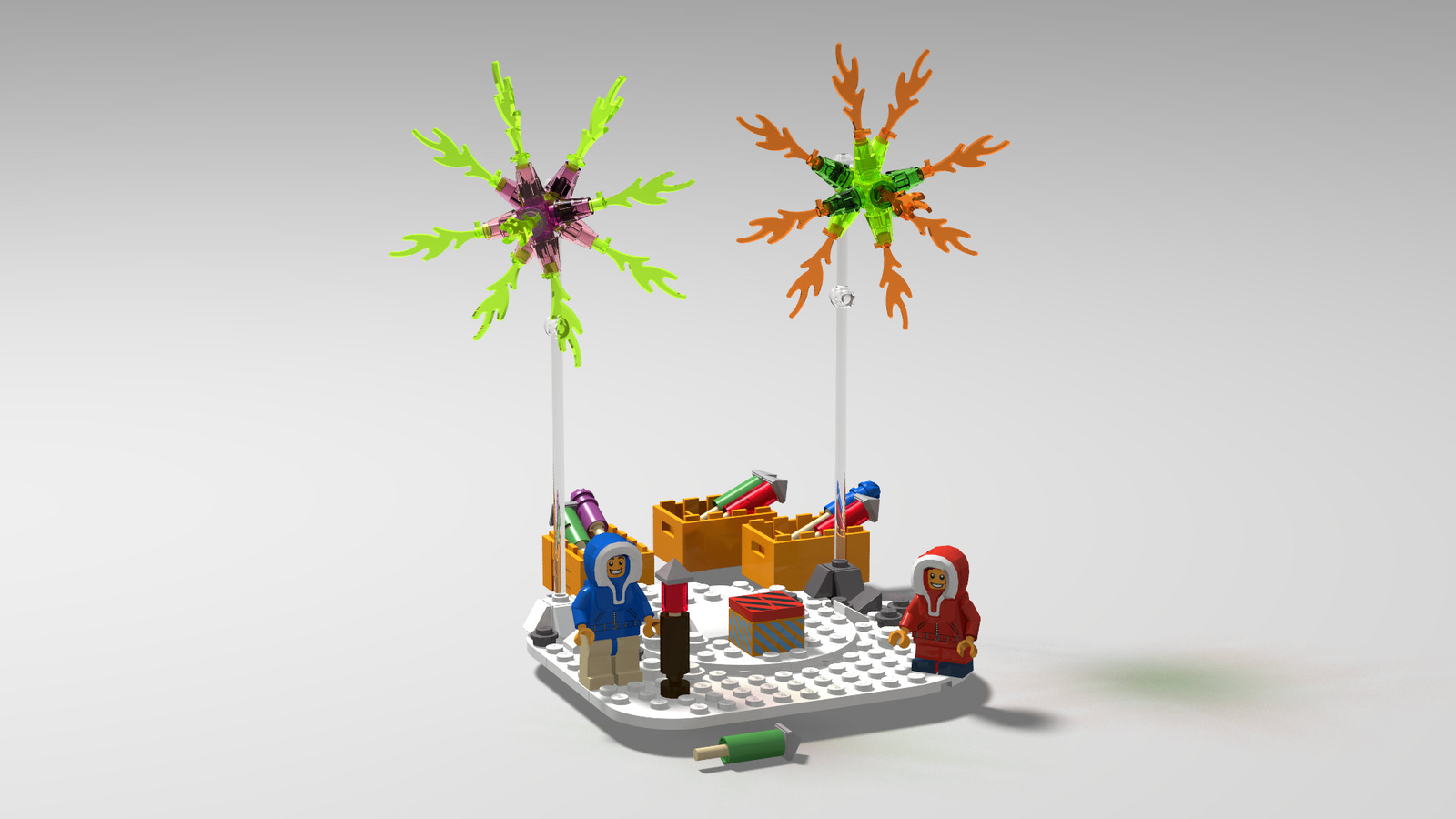 LEGO IDEAS - FIreworks Master and His Son
