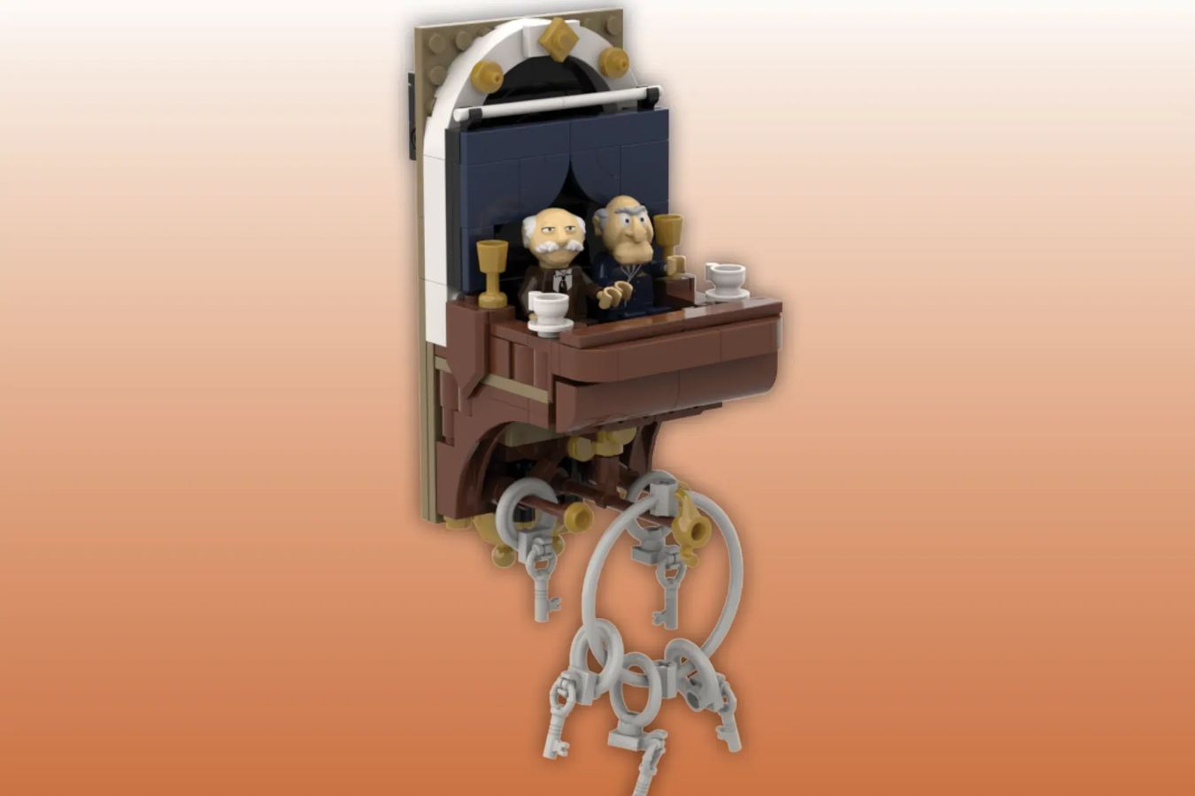 LEGO IDEAS - MUPPETS: Statler & Waldorf's Balcony Key Rack