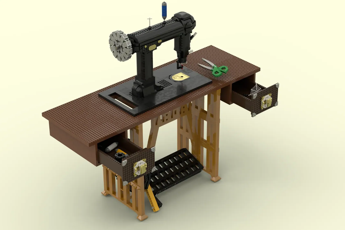 LEGO IDEAS - Treadle Sewing Machine Lada