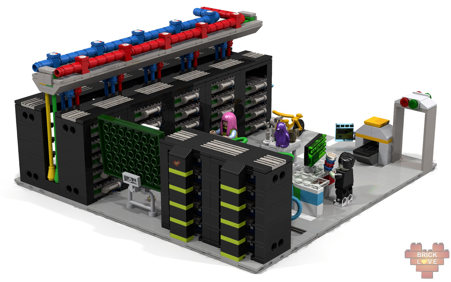 LEGO IDEAS - Data Centre "Bits And Bricks" - The Minifigs' Network