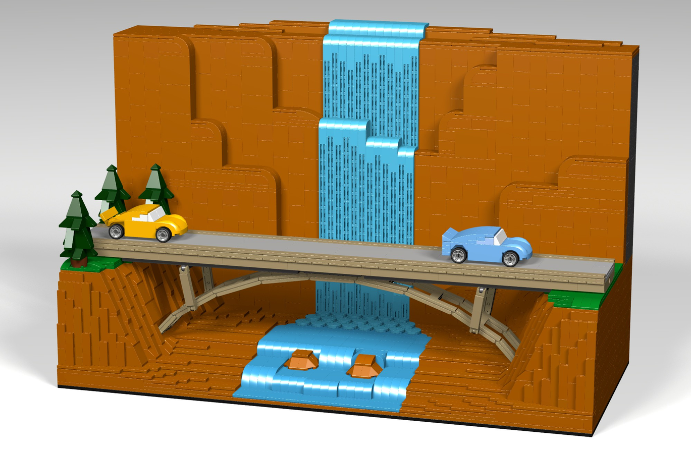 LEGO IDEAS - Brick Canyon Bridge and Falls