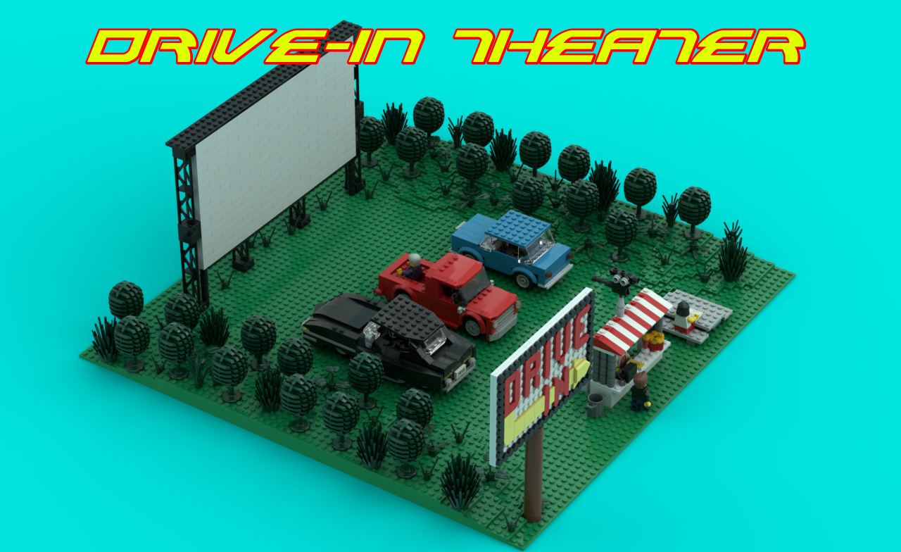 LEGO IDEAS - Drive-In Theater - Including 3 Original Cars