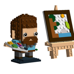 LEGO IDEAS - - Bob Ross: Painted Brickheadz