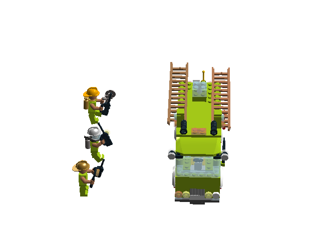 LEGO IDEAS - Lime-Green Pumper Fire Truck and Crew