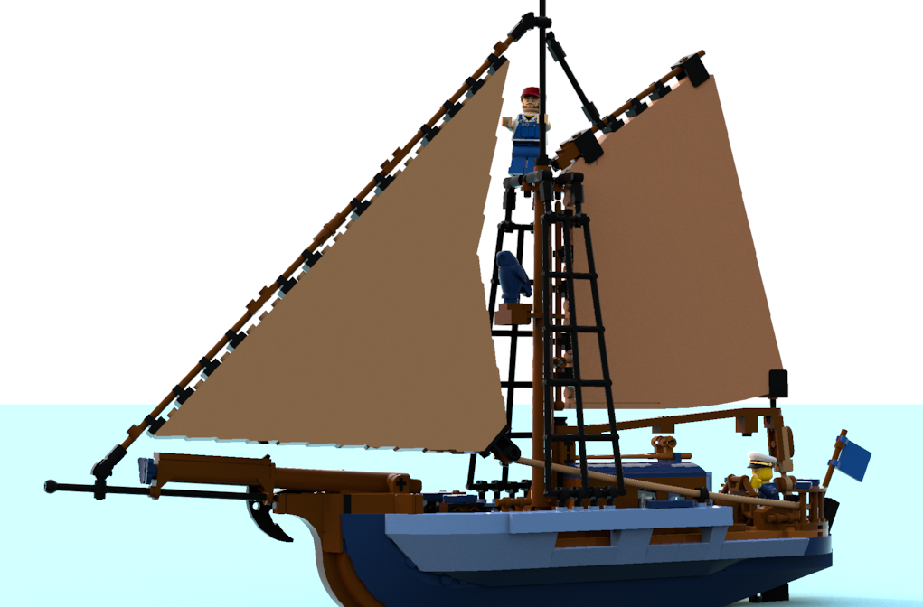 LEGO IDEAS - Sea Fishing Trip On Captain Daniel's "Blue Butterfly" Old Boat