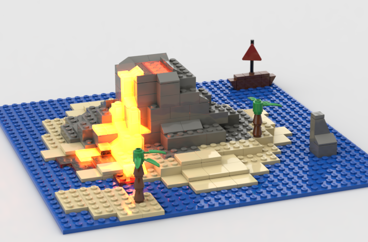 LEGO IDEAS - Micro Volcano Island