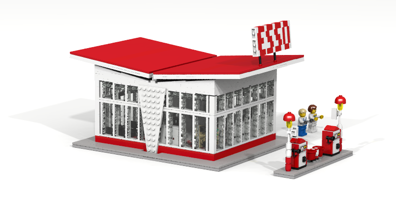 LEGO IDEAS - Dudok 1953 ESSO Petrol Station