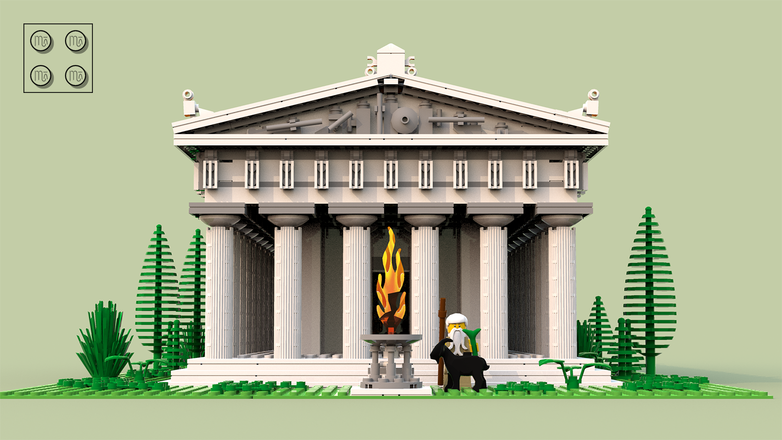 LEGO IDEAS - Ancient Greek Temple (Minifig-scale)