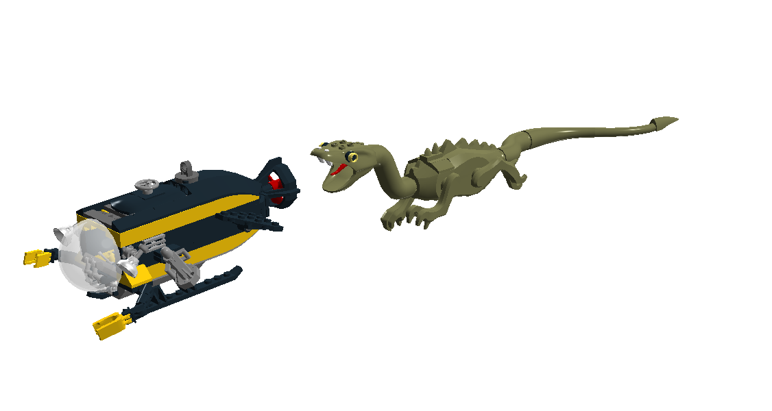 Lego Sea Moster Giant Sea Monster Attacks Lego Man To Rescues VENOM