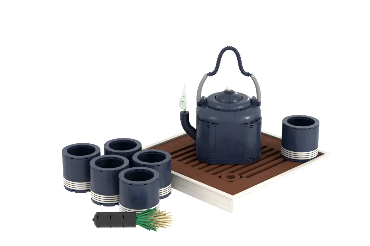 LEGO IDEAS - Blue Tea Set With Tray