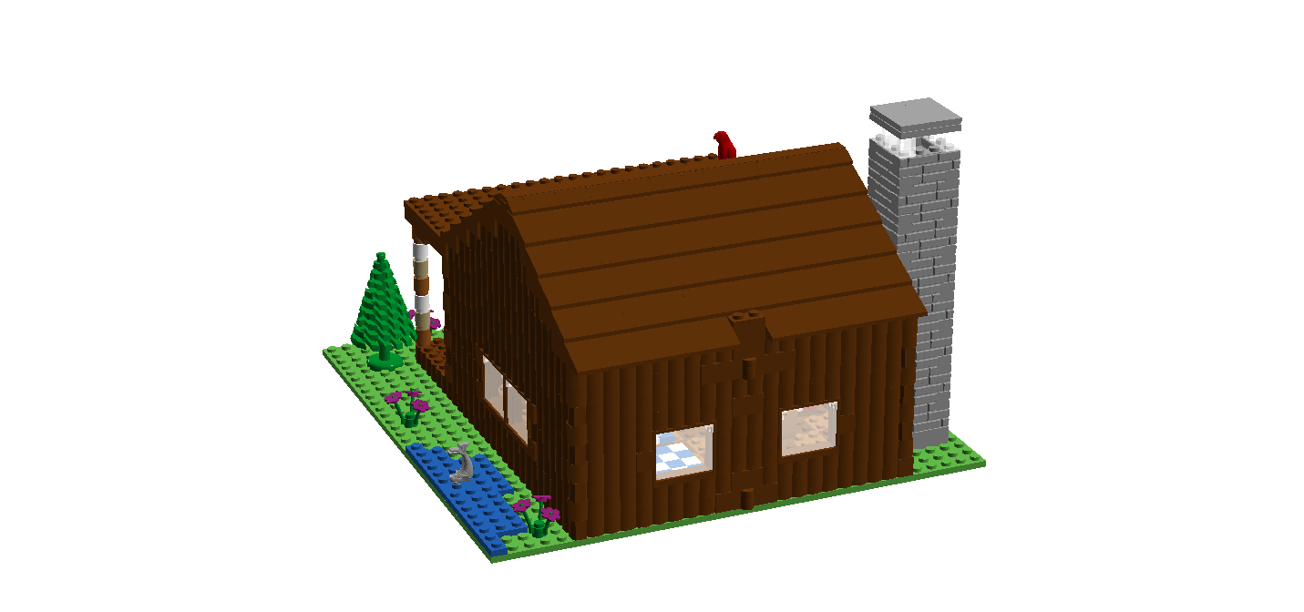 Custom Lego Log Cabin
