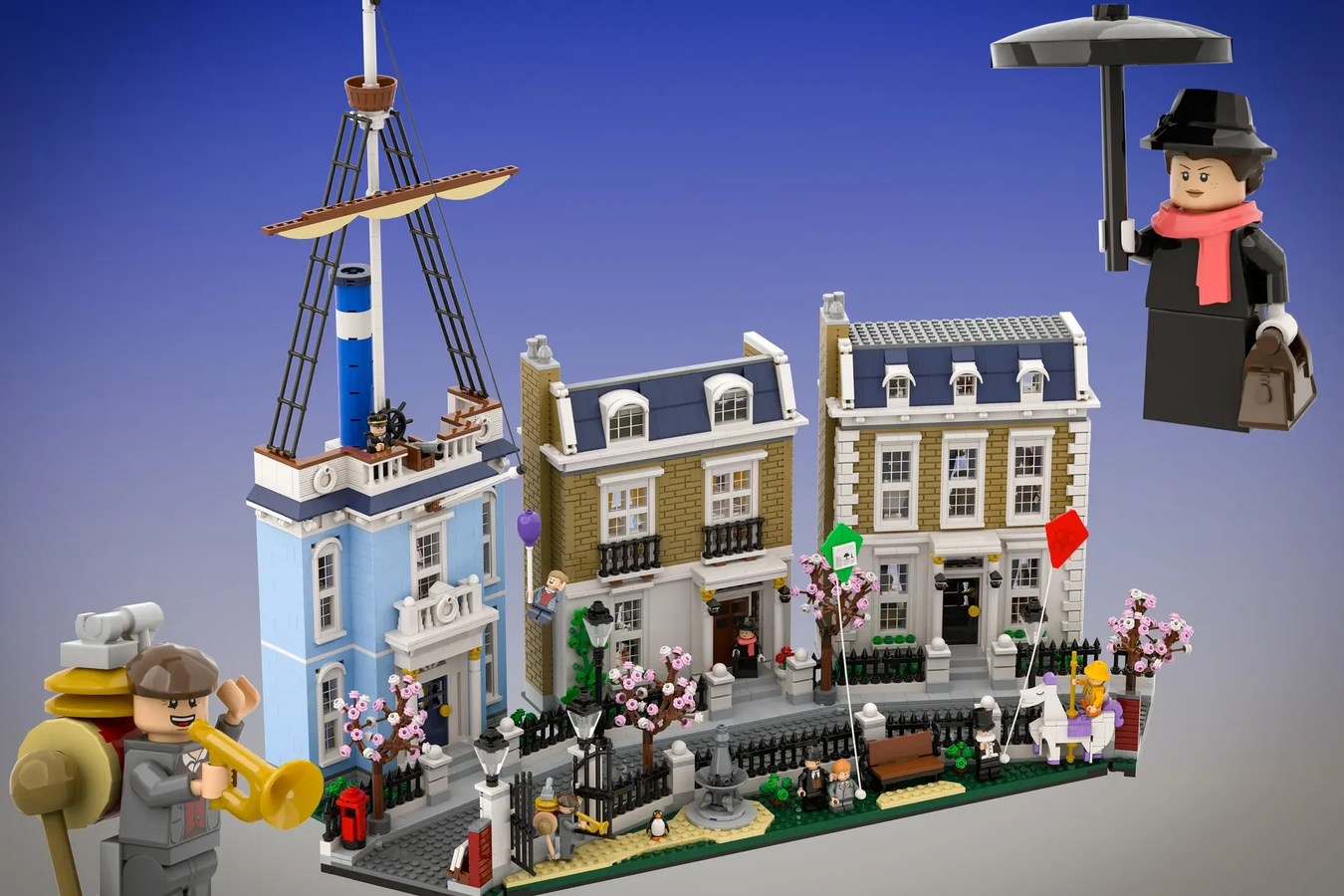 LEGO IDEAS - Mary Poppins, Cherry Tree Lane, 60th Anniversary