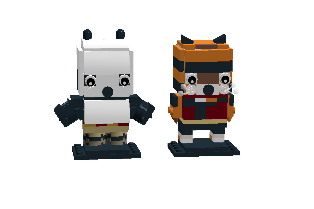 LEGO IDEAS - Po and Tigress BRICKHEADZ