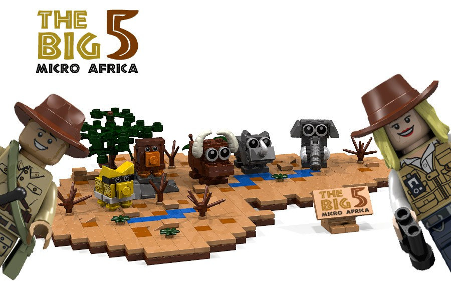 LEGO IDEAS - The Big 5 - Micro Africa - Endangered Animals