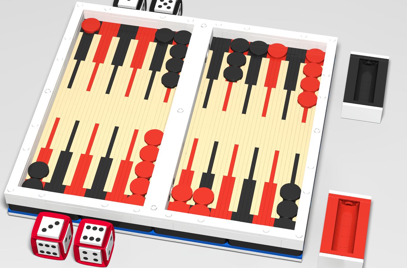 LEGO IDEAS - Backgammon and Checkers - Double-Sided Game Board