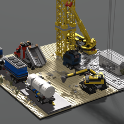 LEGO IDEAS - Town Construction Scene