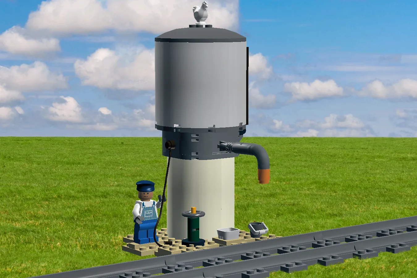 LEGO IDEAS - Water Tower for Steam Locomotives [LDD]